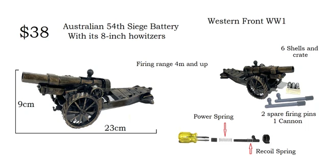 ANZAC WESTERN FRONT WW1 Australian 1916 Cannon Howitzers Artillery ...