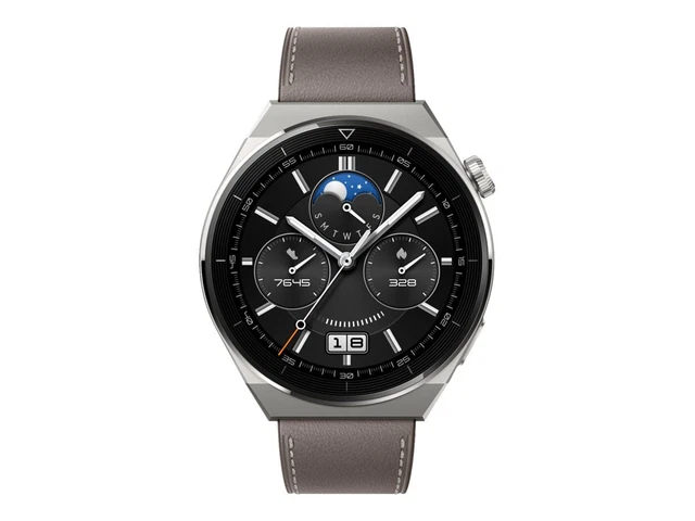 HUAWEI WATCH GT 3 Pro 46 mm titanium smart watch with strap wrist ...
