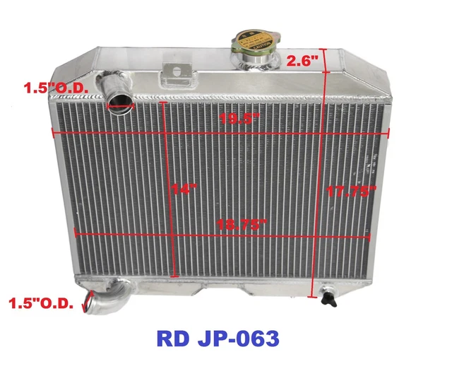 3ROW PERFORMANCE RADIATOR fit 41-52 Jeep Willys M38 CJ-2A CJ-3A MB L4 ...