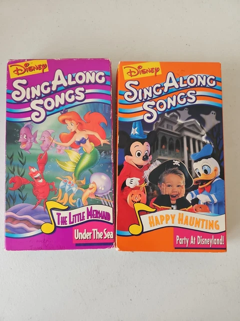 DISNEY SING ALONG Songs VHS Lot of 2 under the sea and Happy haunting ...