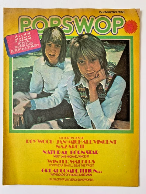 POPSWOP MAGAZINE #53 Oct 6 1973, with Roy Wood poster, VG+ £2.99 ...
