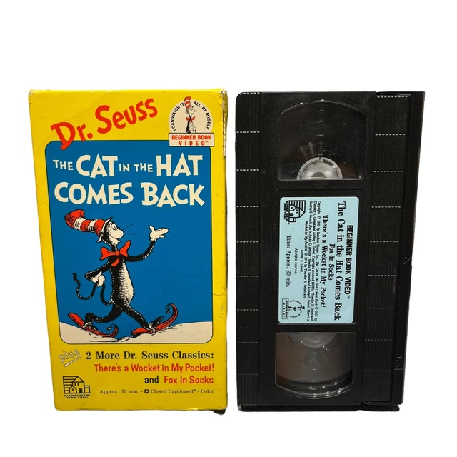 DR. SEUSS THE Cat In The Hat Comes Back VHS Tape 1989 Plus 2 More ...