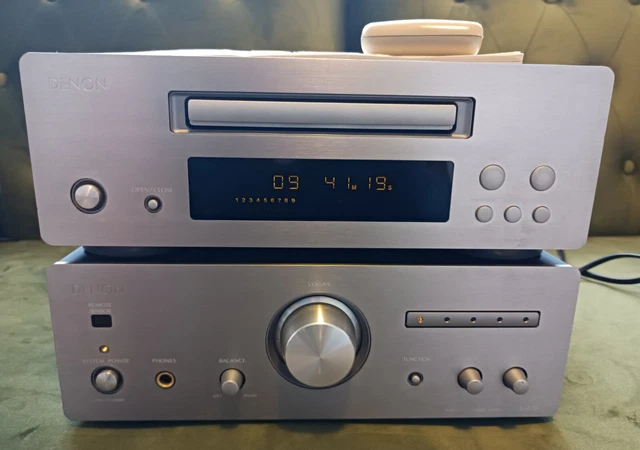DENON D-F10 MIDI HiFi system: CD Player & Amplifier, remote, user guide ...