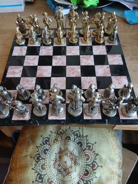 CHESS PIECES- HEAVY Die Cast Tudor Style £42.28 - PicClick UK