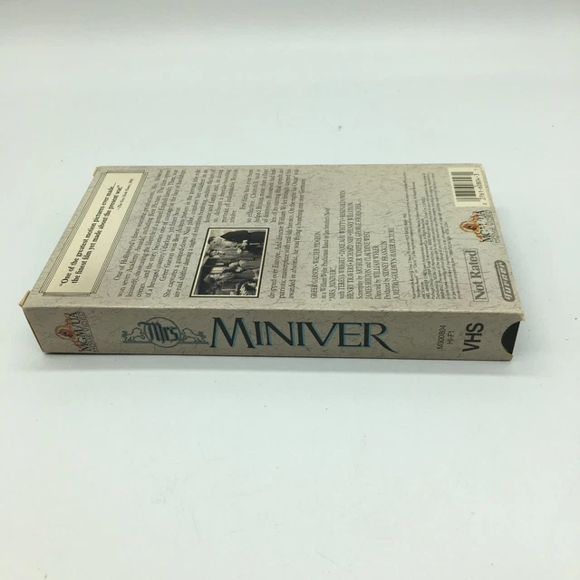 MRS. MINIVER VHS 1942 Drama MGM/UA Home Video Original Release £4.37 ...