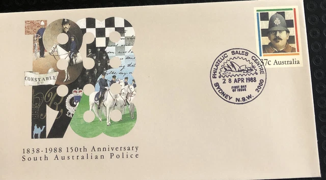 AUSTRALIAN FDC PSE 1988 150th Anniversary South Australian Police $2.50 ...