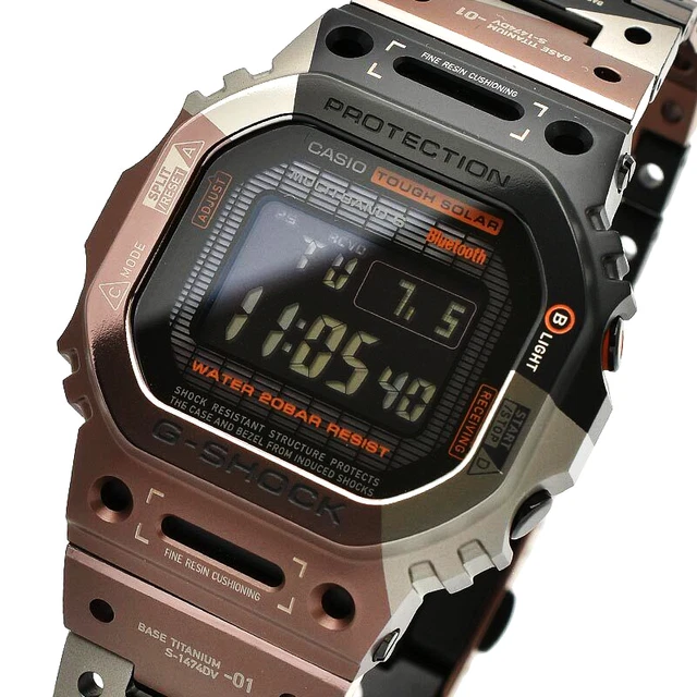 MONTRE SOLAIRE CASIO G-SHOCK GMW-B5000TVB-1JR FULL METAL titane ...