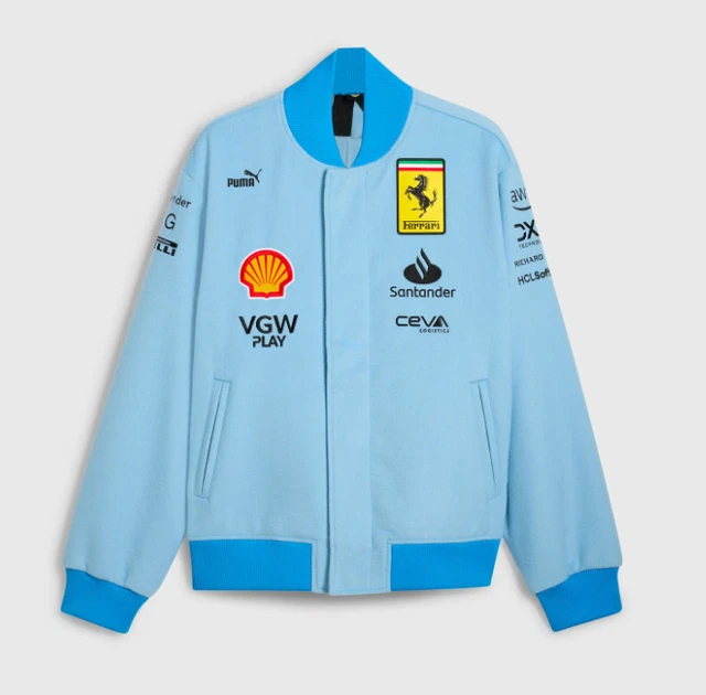 SCUDERIA FERRARI X Puma F1 2024 Miami Team Varsity Giacca Bomber ...