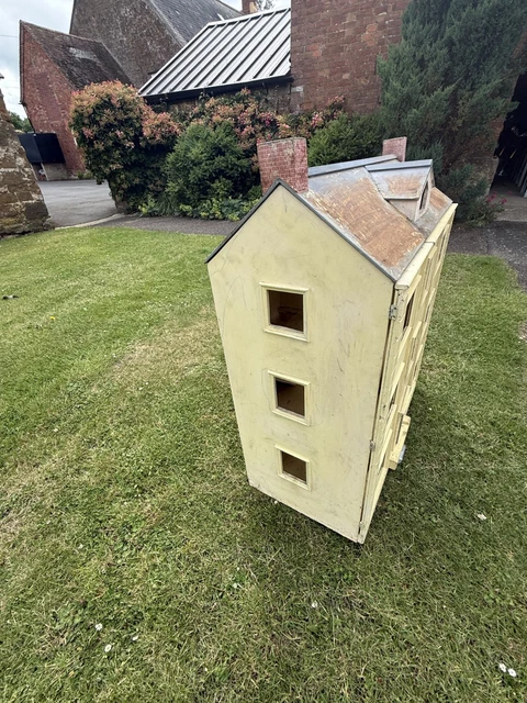 LARGE SCRATCH BUILT Vintage Dolls House Open Front 3 Storey £65.00 ...