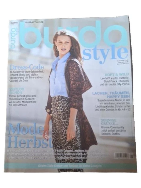 BURDA STYLE ZEITSCHRIFT Mode Schnittmuster Nähen Herbst 2013 Ausgabe 5 ...