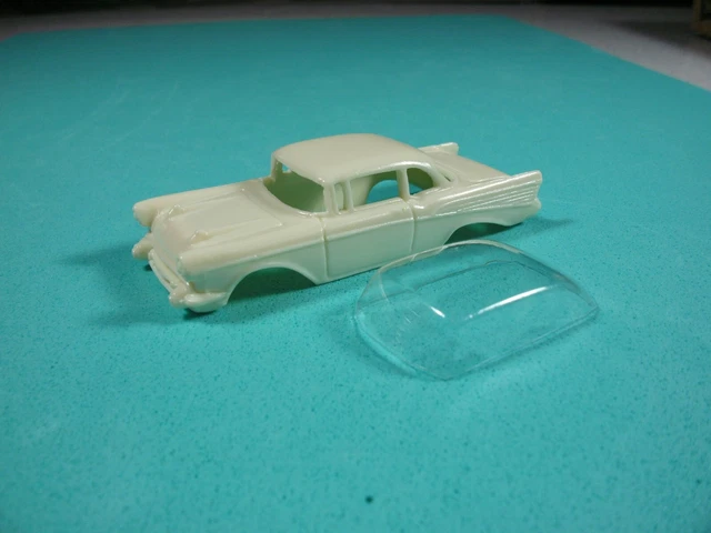 CUSTOM RESIN '57 chevy sedan aurora thunderjet ho slot car body kit $16 ...