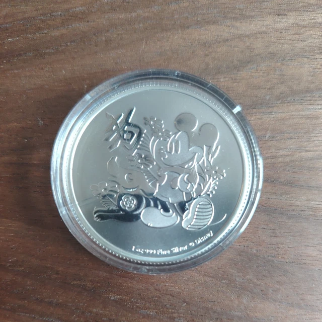 COIN FINE SILVER 1oz Mickey Mouse Lunar Year of Dog Disney Niue $2 2018 ...