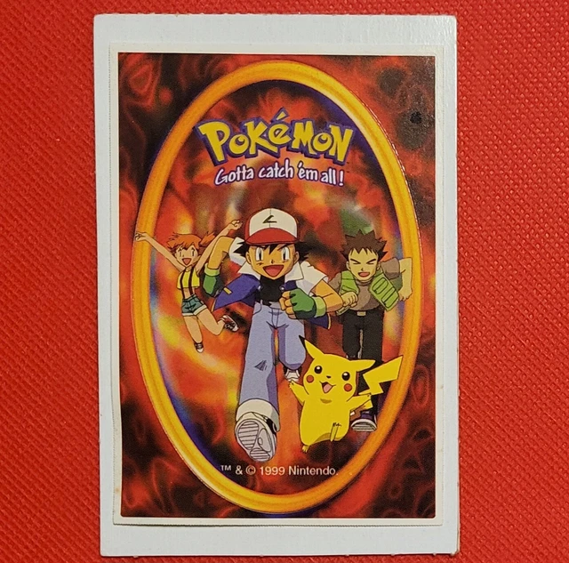 VINTAGE 1999 POKEMON Ash Pikachu Vending Machine Sticker Decal Nintendo ...