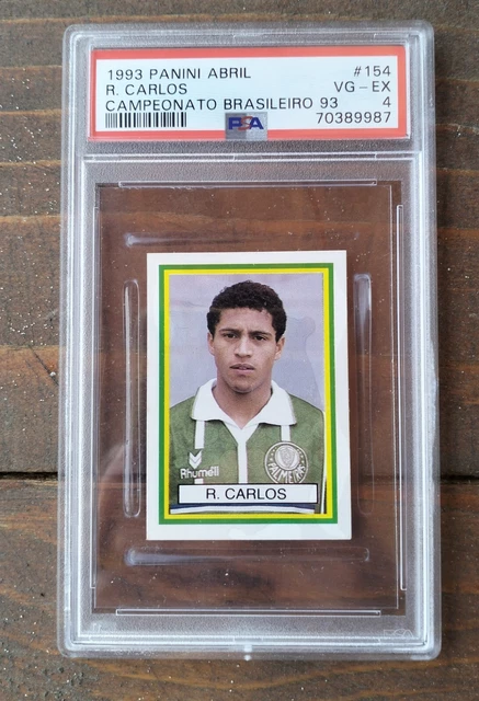 PANINI ABRIL ROBERTO Carlos 1993 Rookie Card RC Campeonato Brasileiro ...