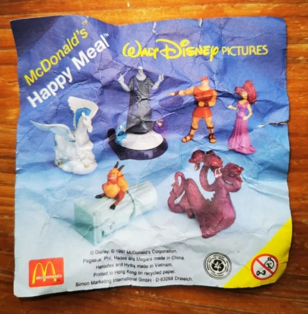 MCDONALDS HAPPY MEAL Toy 1997 Disney Hercules Single Characters ... MCDONALDS HAPPY MEAL Toy 1997 Disney Hercules Single Characters ...