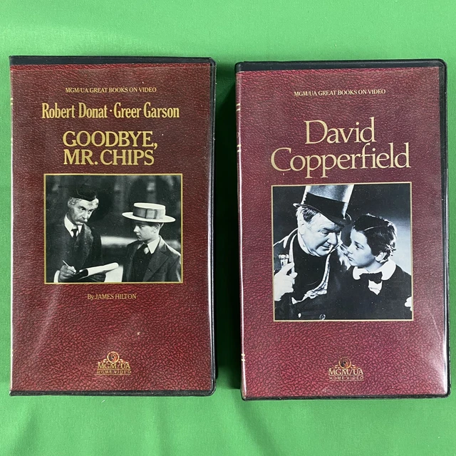 DAVID COPPERFIELD & Goodbye Mr. Chips MGM/UA Great Books on Video 2 VHS ...