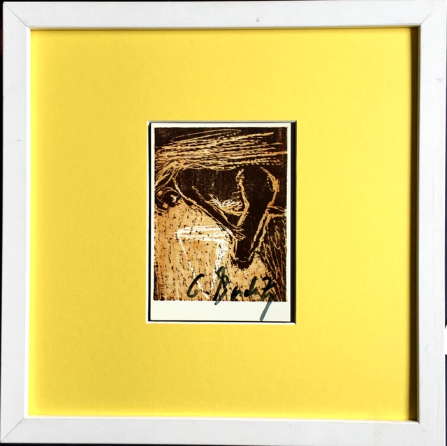 GEORG BASELITZ FRAU am Strand HAND-SIGNIERT, Multiple, Rahmen, signed ...