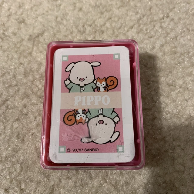 SANRIO PIPPO PIG Collectible Playing Card Deck Japan Pink Case 1997 ...