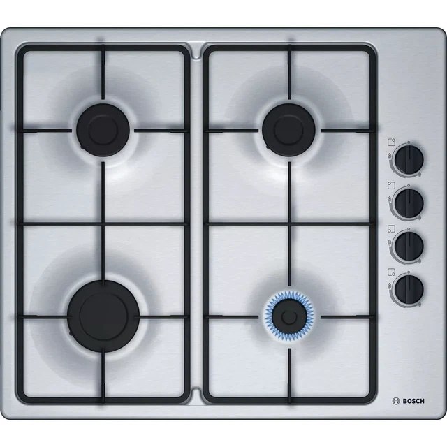 GRADED BOSCH SERIES 2 58cm 4 Burner Gas Hob – Stainless Steel PBP6B5B60 ...