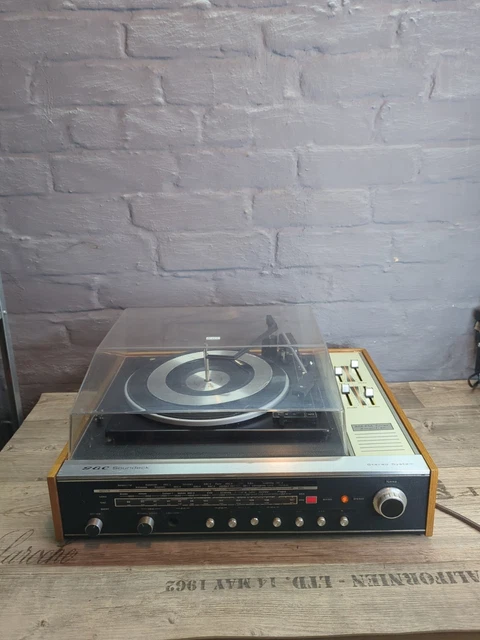 VINTAGE GEC SOUNDECK Record Player Radio Stereo System With Clear Cover ...