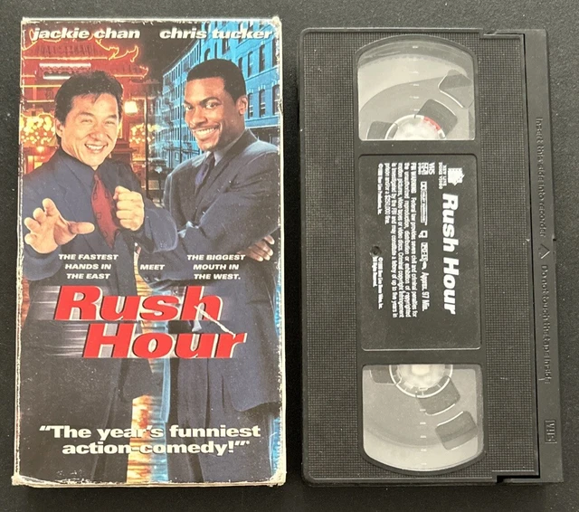 RUSH HOUR COMEDY VHS Tape Jackie Chan Chris Tucker (New Line 1999 Used ...