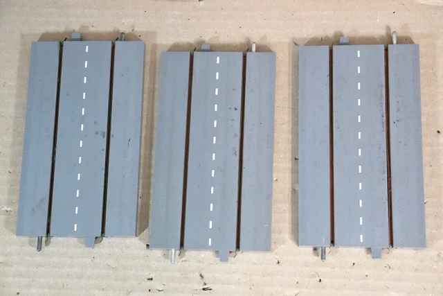 TRIANG MINIC MOTORWAYS M1601 STRAIGHT SECTION TRACK GREY with LINES ...