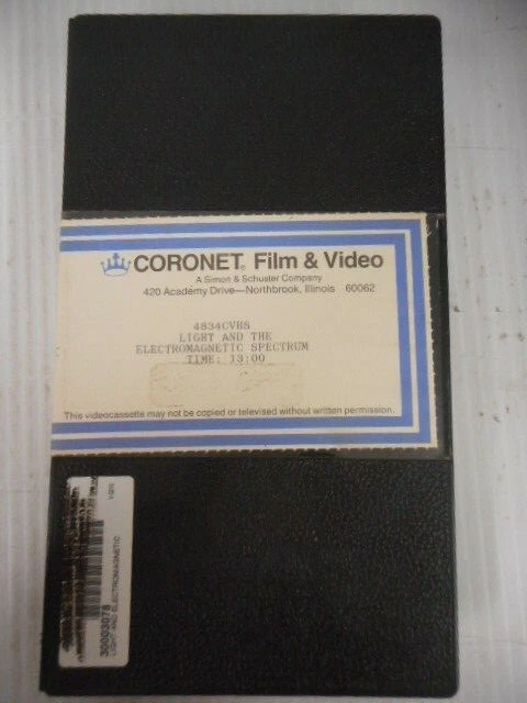 LIGHT AND THE Electromagnetic Spectrum VHS Coronet Film & Video W ...