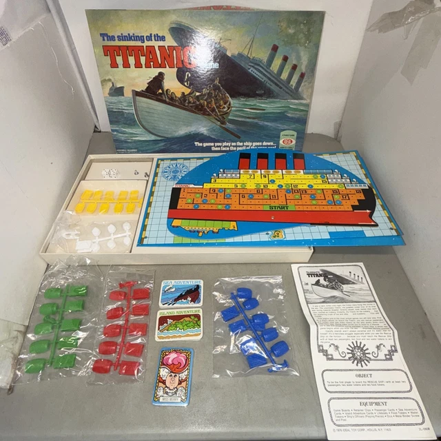 VINTAGE 1976 THE Sinking of the Titanic - Board Game- Ideal Toys- Never ...