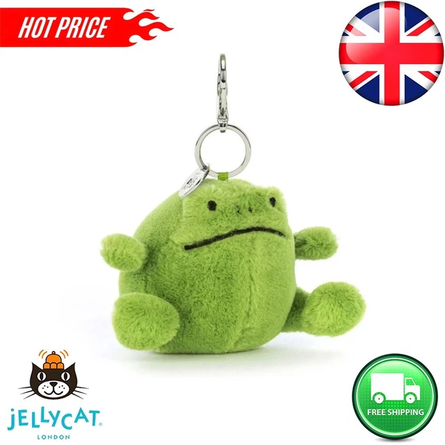 JELLYCAT RICKY RAIN Frog Bag Charm/ Keyring Keychain-Cute Accessory-New ...
