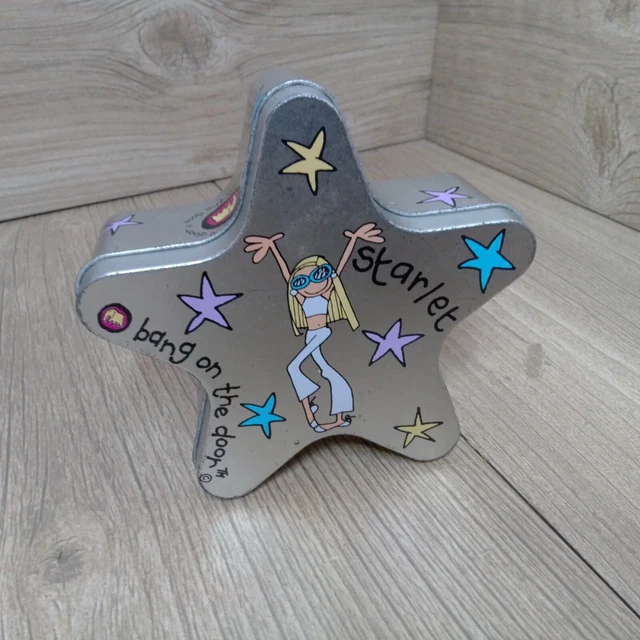 BANG ON THE Door Groovy Chick Starlet Storage Tin Silver Star Shape ...