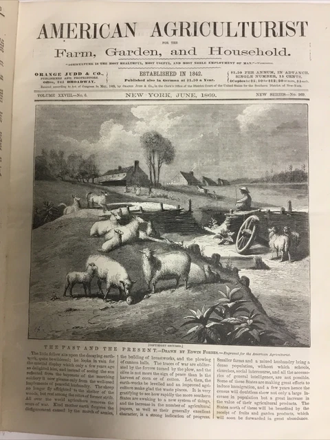 AMERICAN AGRICULTURIST MAGAZINE April 1869- December 1870 Bound £111.38 ...