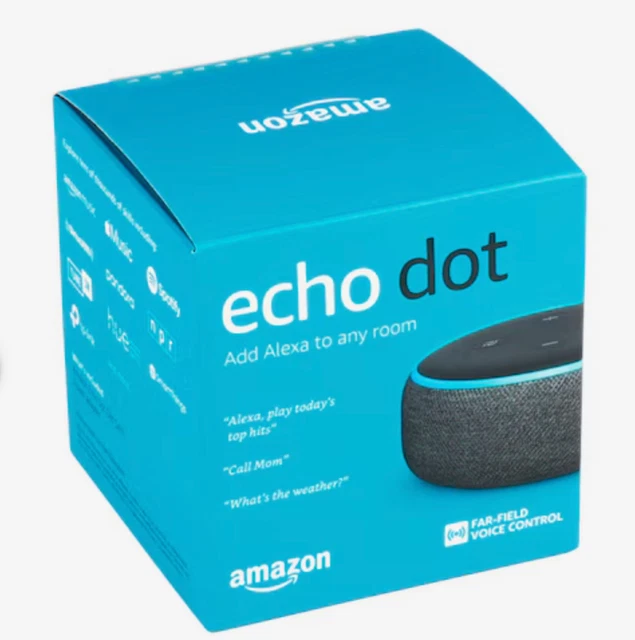 AMAZON ECHO DOT 3rd Generation Smart Alexa Speaker - Charcoal £35.00 ...