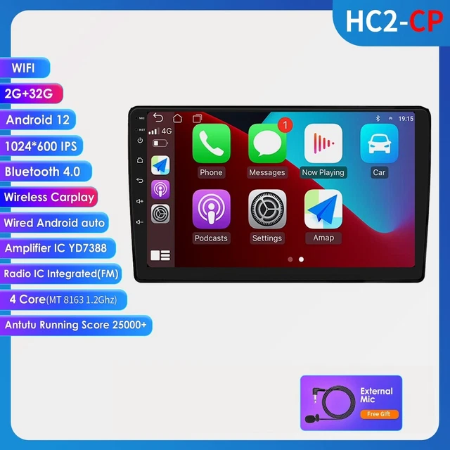 DOUBLE 2 DIN Android 12 Carplay 32GB Wifi Car Stereo Radio For 2000-2009 Audi A4 EUR 142,18 ...