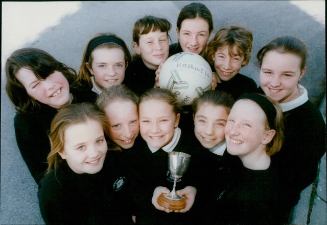 MEMBERS OF THE Harwell Primary School Netball T... - Vintage Photograph ...