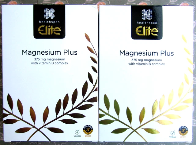 HEALTHSPAN ELITE MAGNESIUM Plus 375mg. 2 x *120 Tablets. Expiry 09/2026. £30.98 £20.95 - PicClick UK