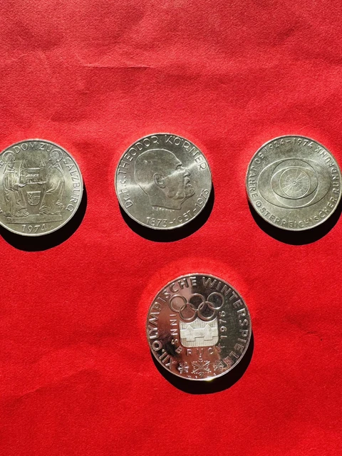 4 SILBERMÜNZEN ÖSTERREICH 3 x 50 SCHILLING UND 1 x 100 SCHILLING EUR 80,00 - PicClick DE