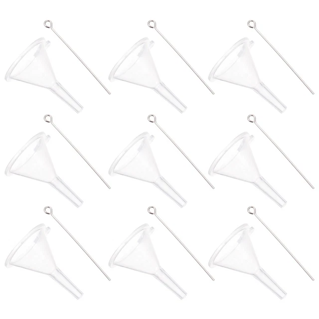 10 SETS PERFUME Bottle Urn Liquid Transferring Funnel Plastic Mini ...