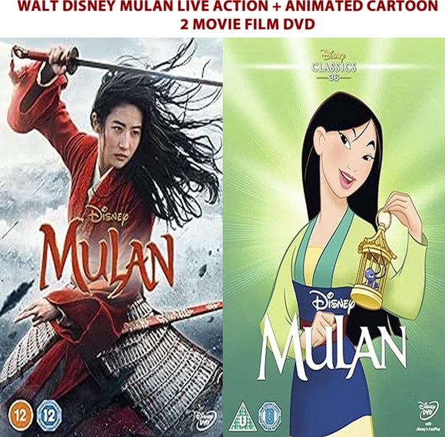 WALT DISNEY MULAN Live Action + Animated Cartoon 2 Movie Film Dvd Pack Uk R2 New £14.99 ...