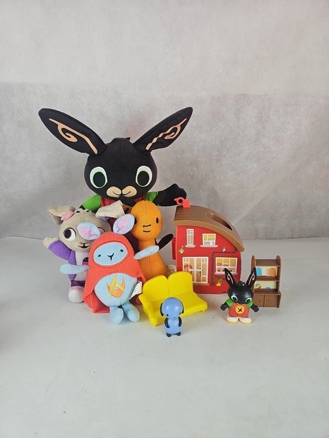 CBEEBIES BING BUNNY Set, Mini Playset House, Figures, Plush, Talking ...