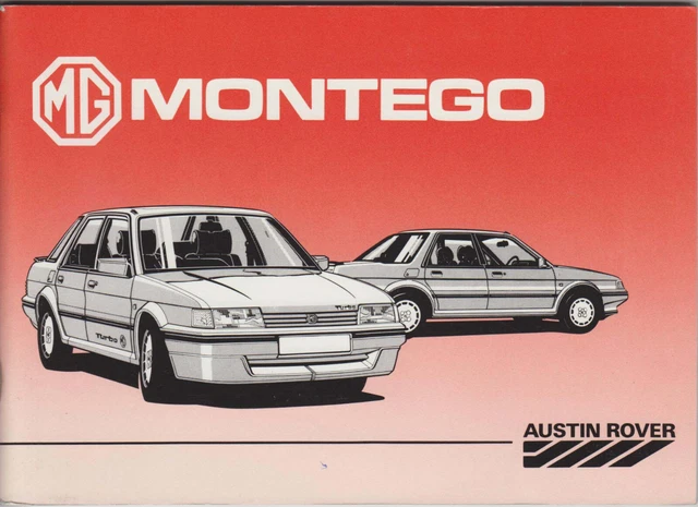 MG MONTEGO MODELS Original Owner's Handbook 1986 AKM 5436 4th edition £ ...