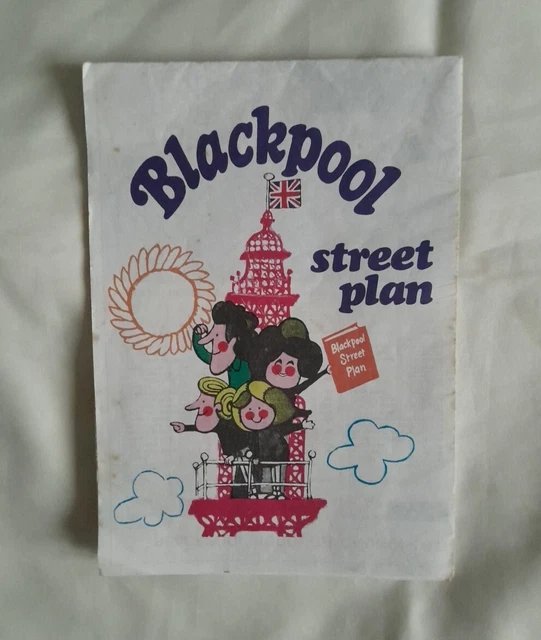 BLACKPOOL BOROUGH COUNCIL Street Plan Folding Map 1986 Vintage Rare £1. ...