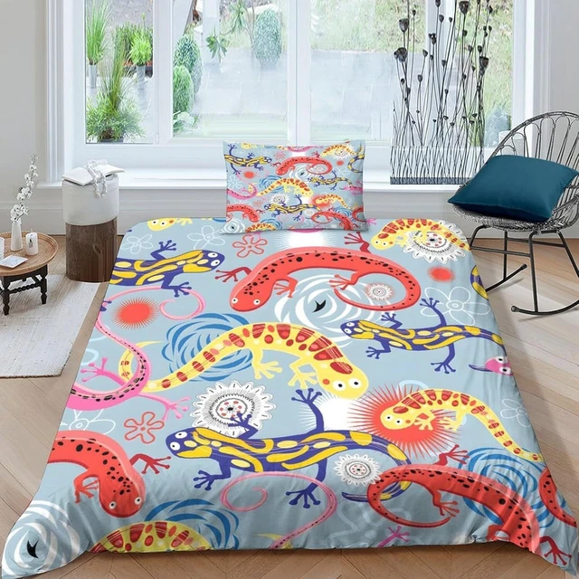 SALAMANDERS CUTE GIRL Bedding Set, 3D Printed Quilt Covers And Matching ...