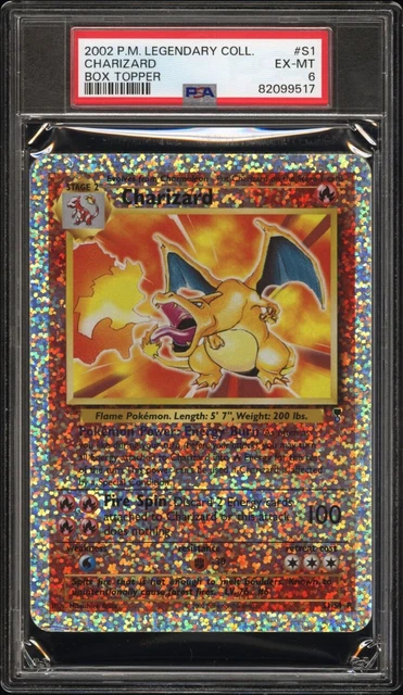 2002 POKEMON LEGENDARY Collection Charizard Box Topper Reverse Holo S1 ...