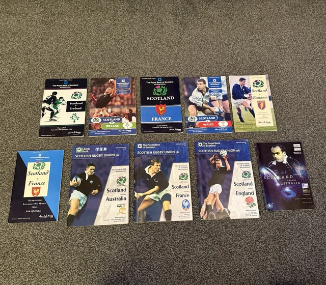 SCOTLAND RUGBY UNION Programmes 1990s & Early 2000s £5.43 - PicClick UK