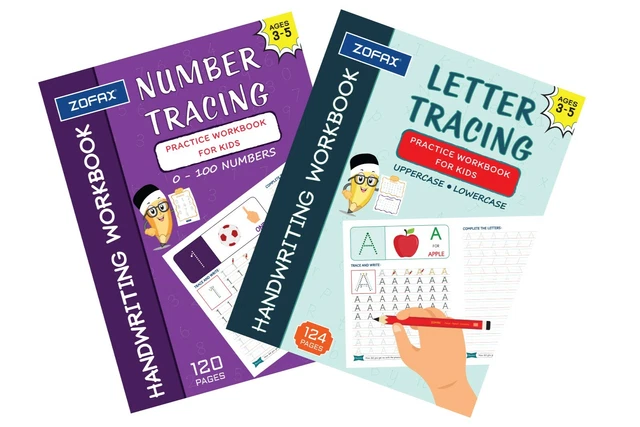 ABC ABC LETTERS, 0-100 Numbers Tracing Handwriting Practice Workbook ...