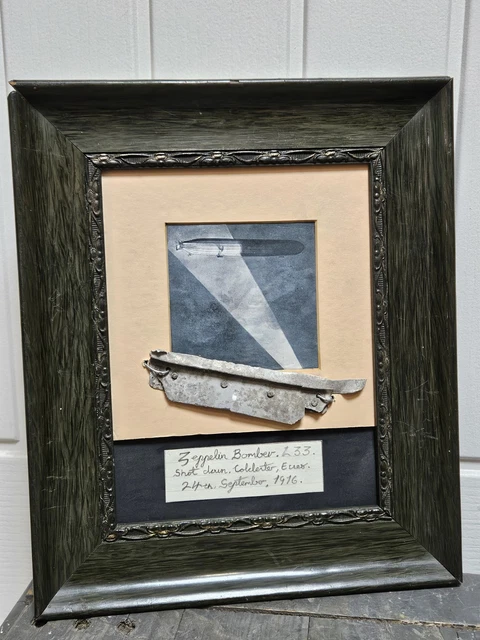 WW1 RARE GERMAN Aircraft , Zeppelin Airship L33, Duralumin Fragment ...