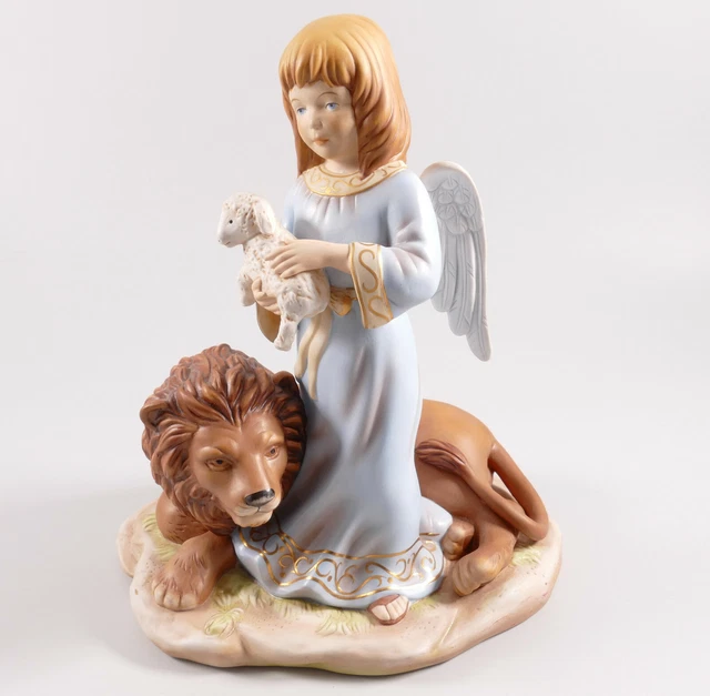 KAISER ENGEL MIT Löwe und Lamm Serie Engel im Paradies blau Höhe 23 EUR 69,12 - PicClick DE