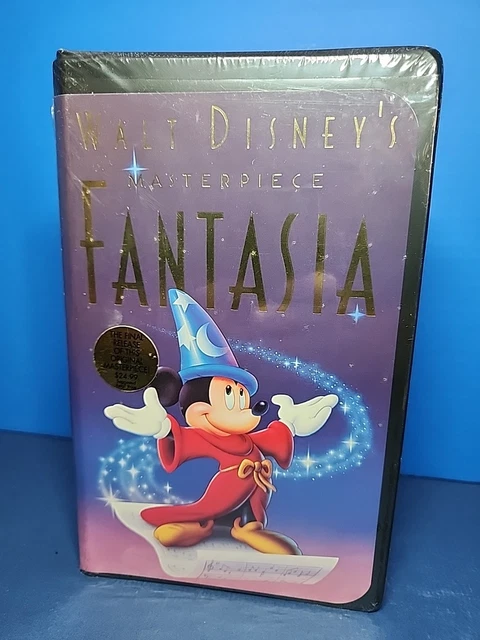 VINTAGE WALT DISNEYS Fantasia Final VHS Release 1991 Black Clamshell ...