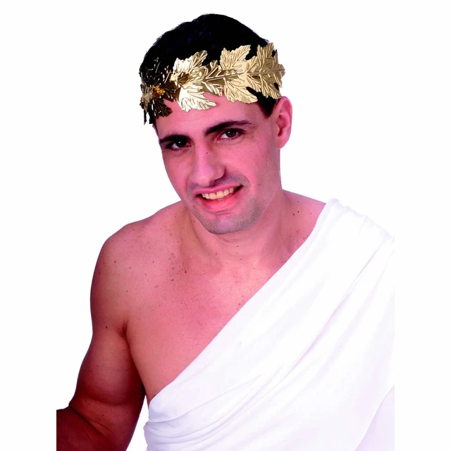 ROMAN GREEK GOLD Leaf Julius Caesar Men Costume Wreath $17.95 - PicClick AU