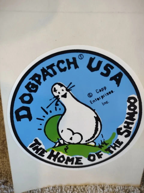 2 DOGPATCH USA late 80's vinyl sticker travel decals Old Arkansas ...